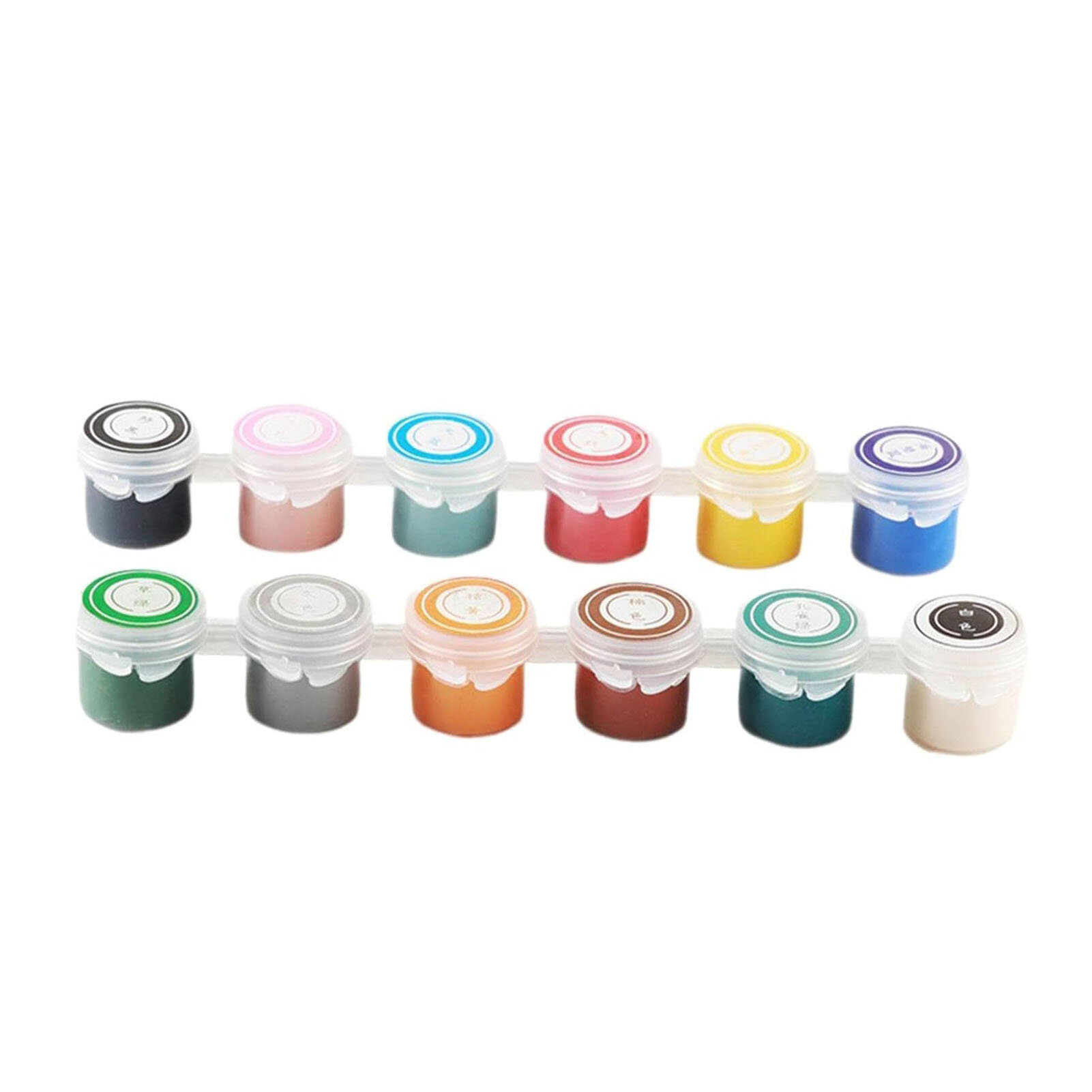 Набор из 12 ярких красок для керамики, позволяющий создавать красочные композиции из различных пигментов, подходит для детей и взрослых.