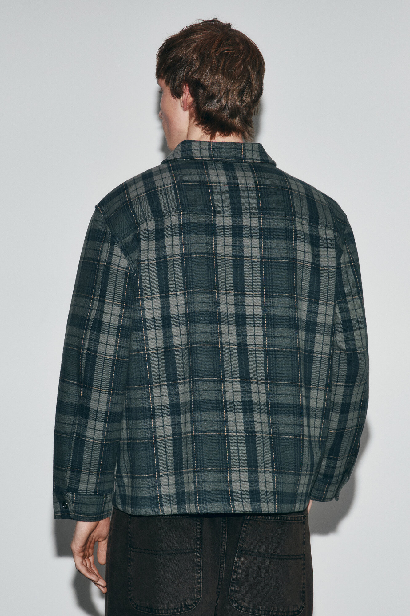 Рубашка Befree Man Casual, размер S, зеленый графичный принт — фото 1