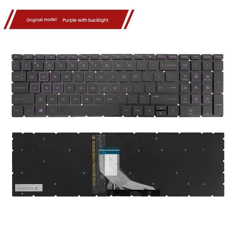 Подходит для клавиатуры HP 15S-DY DU gr dr TPN-W134 C139 C151 I133 C142 Новая оригинальная модель с фиолетовой