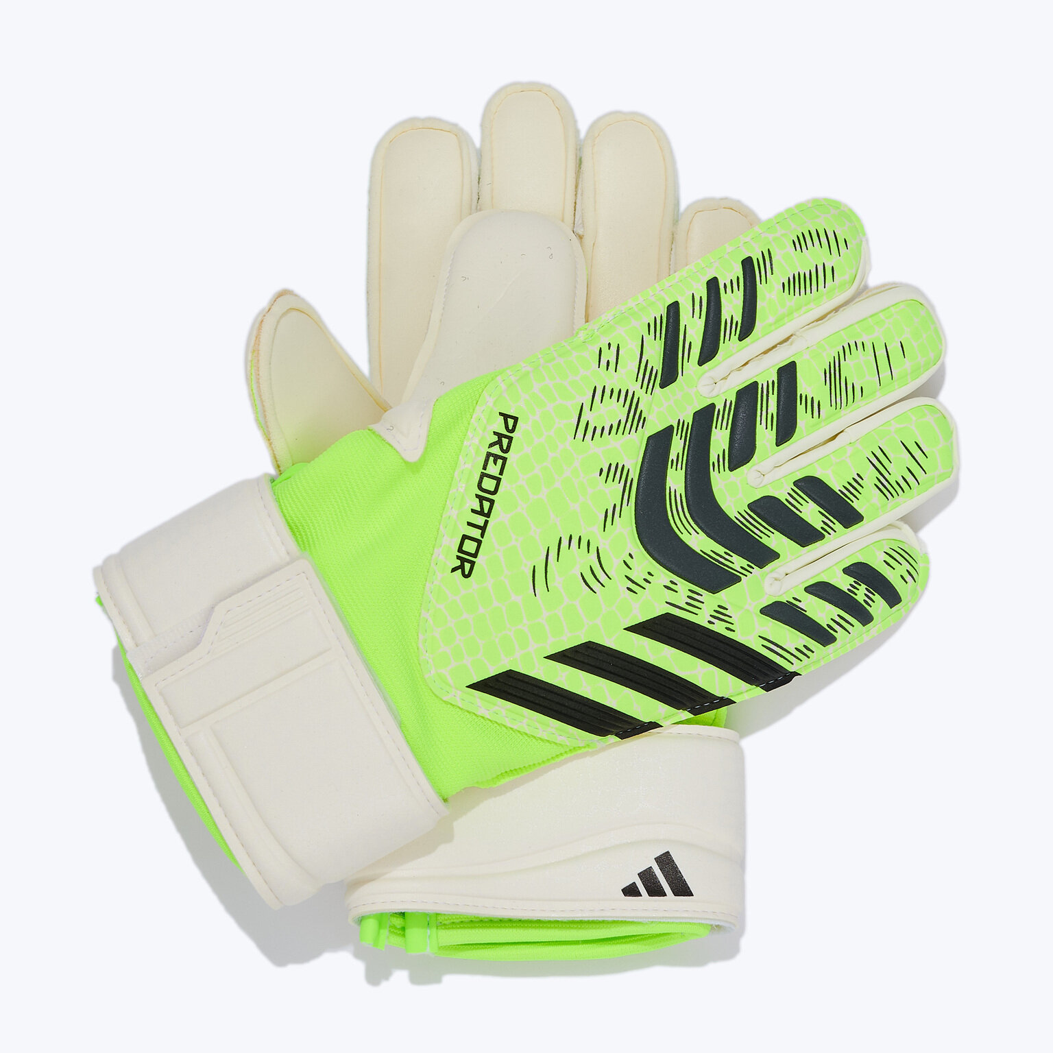 Перчатки вратарские Adidas Predator Match JN5351, размер 7, Салатовый