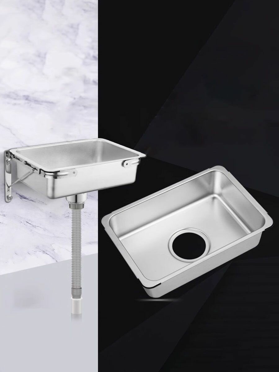 Кухонная мойка из нержавеющей стали, Мини раковина настенная, 35x25x10см