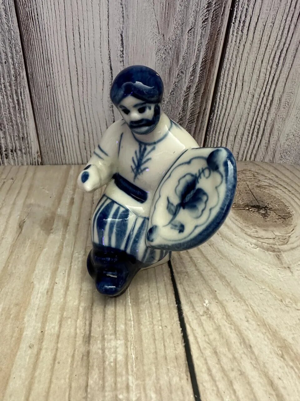 Статуэтка Мастер живописи Гжель Фарфор винтажная Авторская
