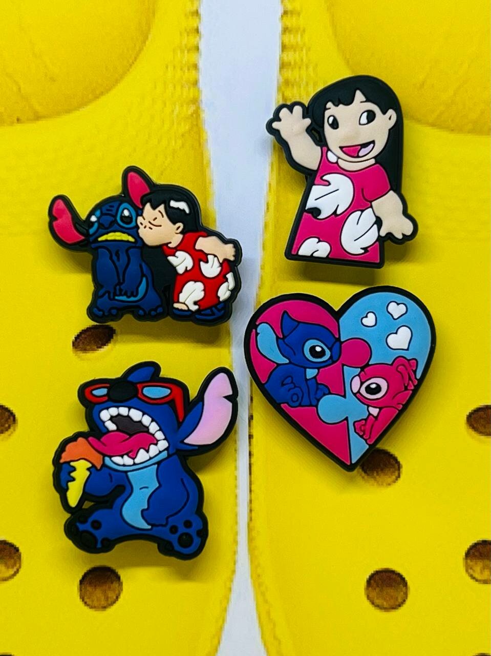 Джибитсы для Crocs Лило и Стич 4 шт