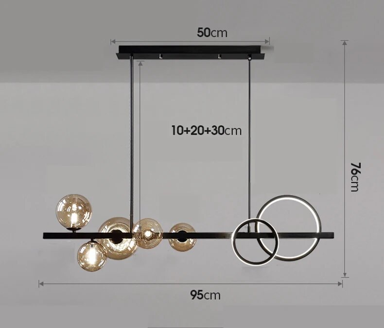 Люстры в скандинавском стиле для домашнего декора, люстры для столовой, подвесные светильники, подвесные светильники для потолка, осветительные приборы для помещений cognac, Тёплый белый