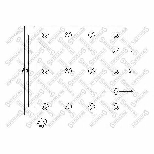 Комплект тормозных башмаков, барабанные тормоза, STELLOX 85-01099-SX (1 шт.)