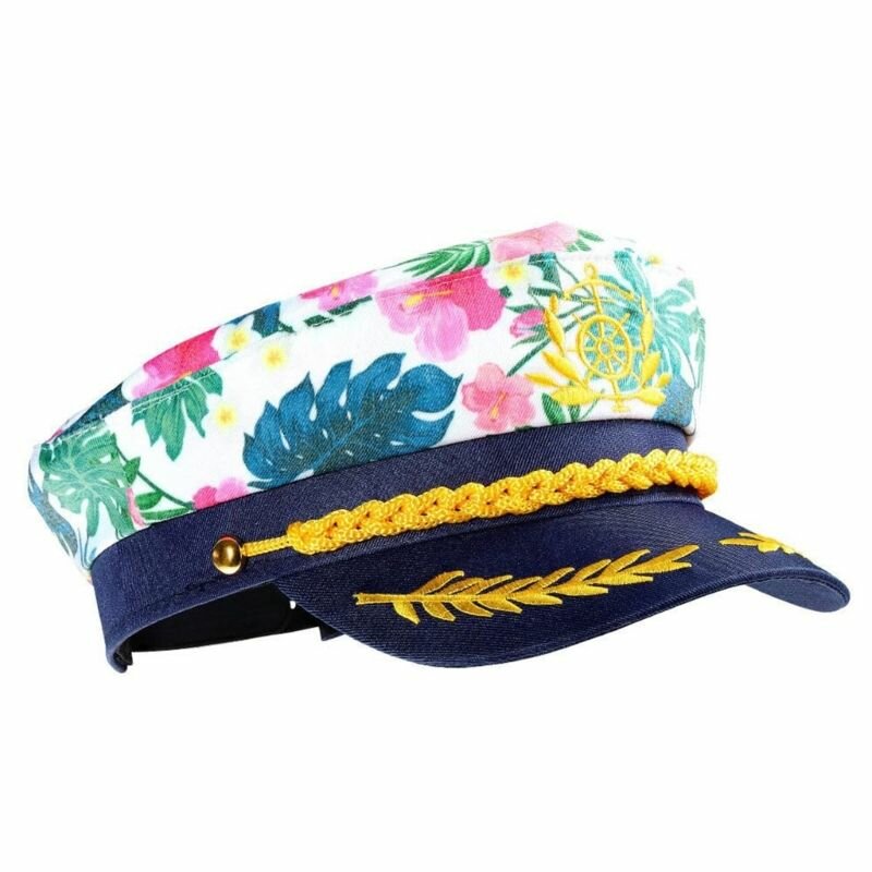 Набивная вышитая шляпа военно-морского моряка-белый набивной