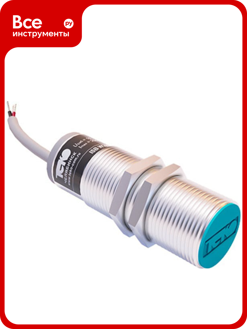 Индуктивный датчик теко ISB A4A-31P-5-LZ Sn=5 мм, корпус М18x1 алюминий заподлицо, 10 . 30 DC NO PNP, IP67, подключение кабель 00-00024069