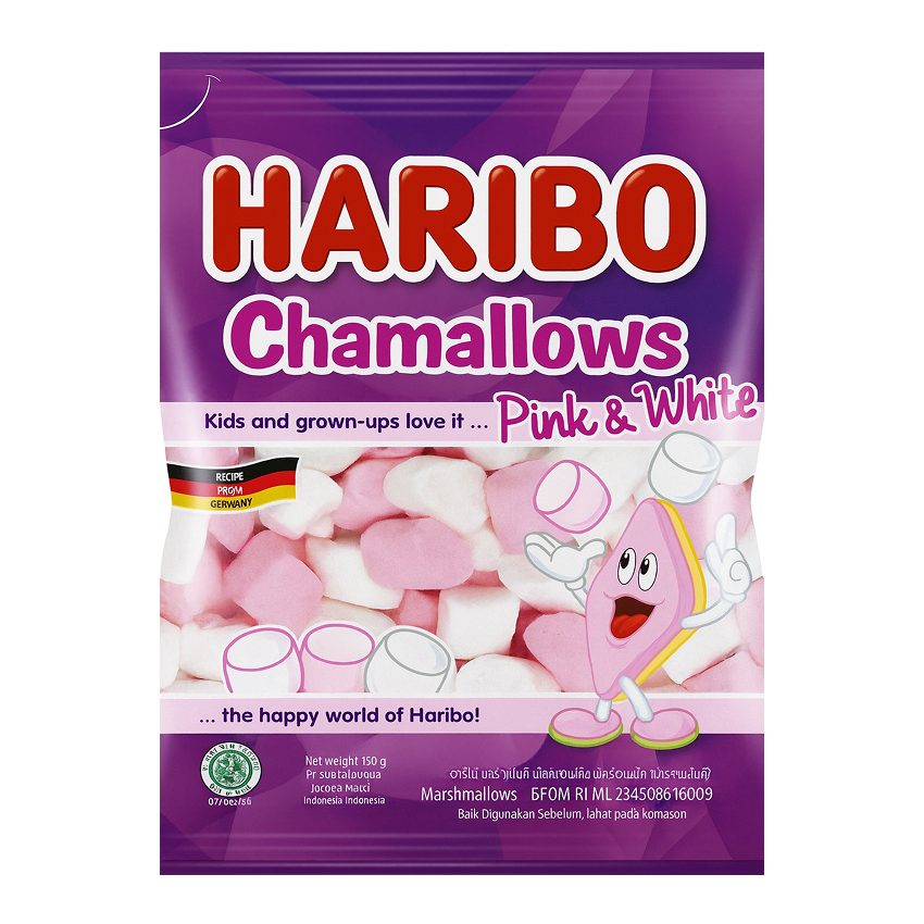 Haribo Chamallows Pink&White зефир бело-розовый 150гр