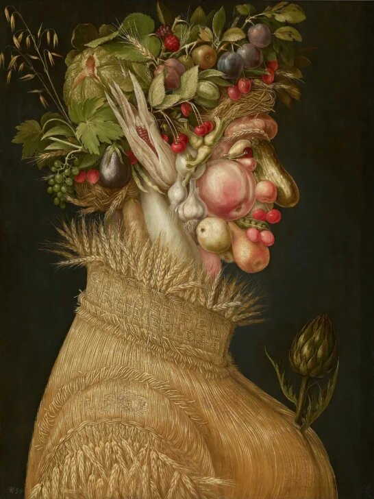 Классическая картина «Четыре сезона» на холсте бордовый, 20x30cm no frame