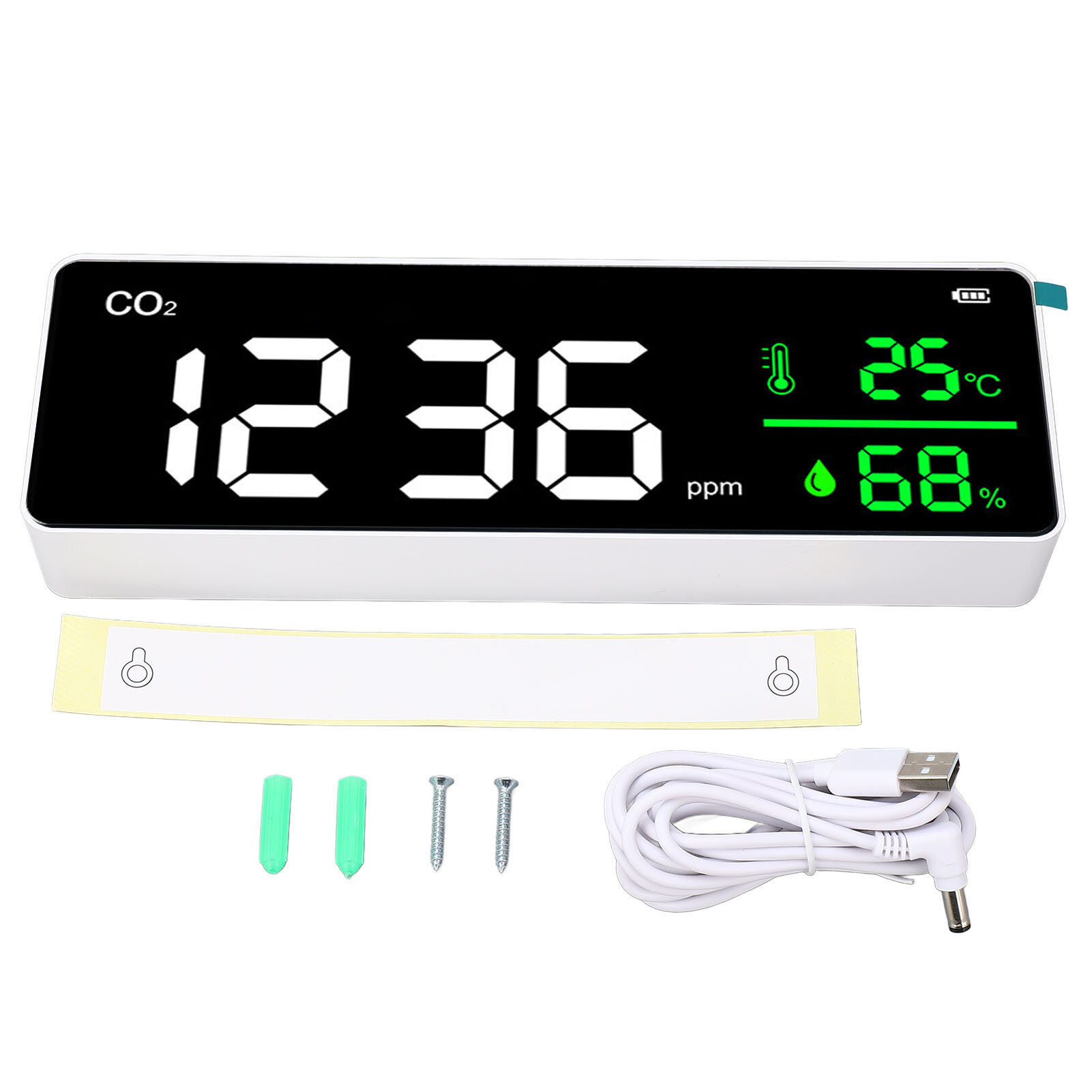 Монитор CO2 для дома, настенный датчик температуры и влажности для передачи данных через приложение Tuya