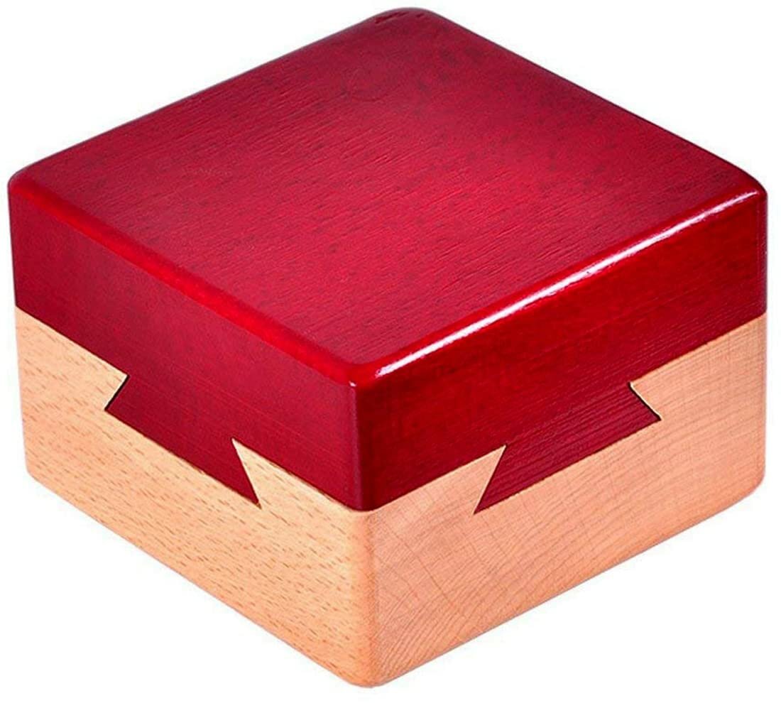 Impossible Dovetail Box Mini 3D Brain Teaser Wooden Magic Drawers Gift Jewelery Box Puzzle Toy