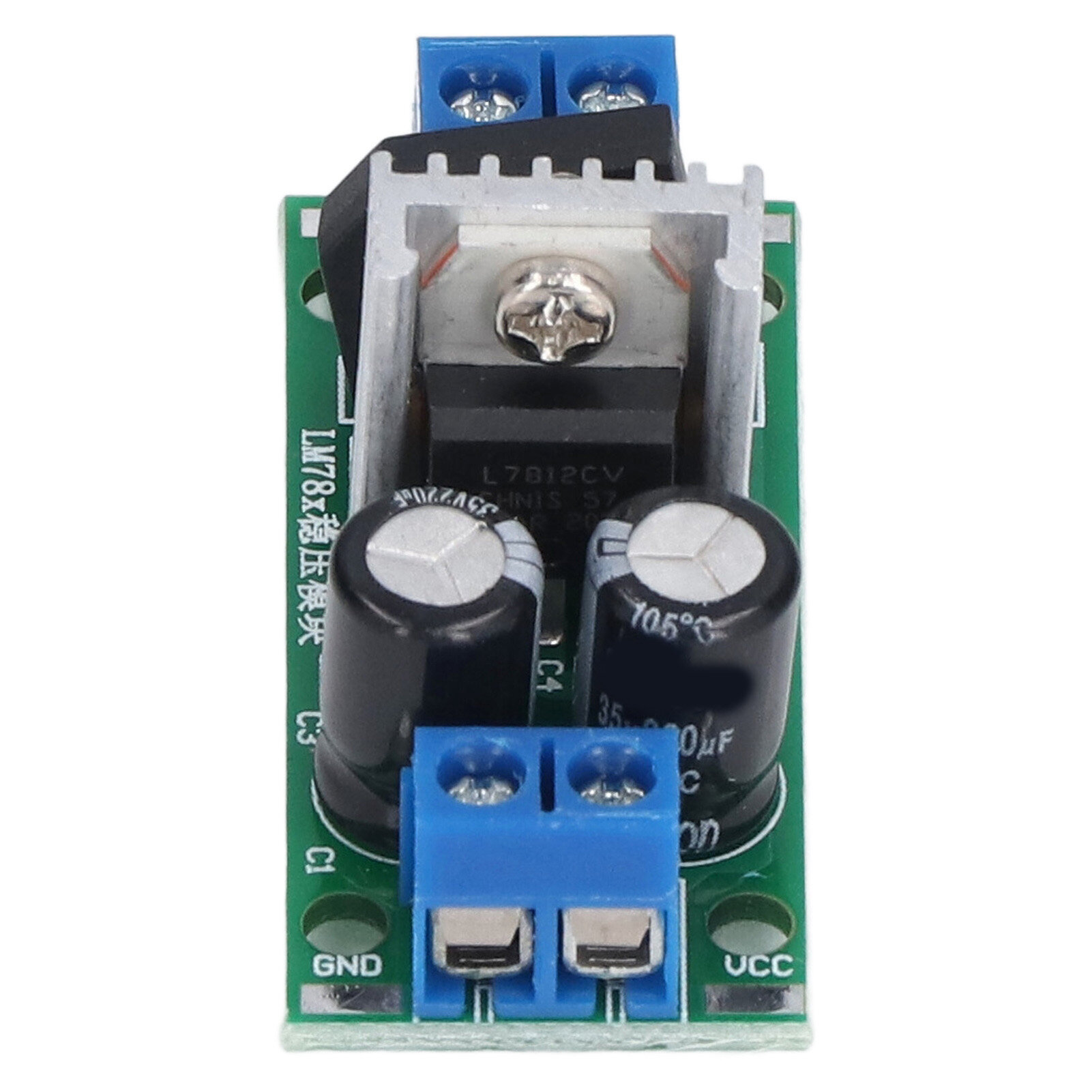 Модуль регулятора DC AC 3 клеммы напряжения питания выпрямитель-фильтр-преобразователь 12 В LM7812