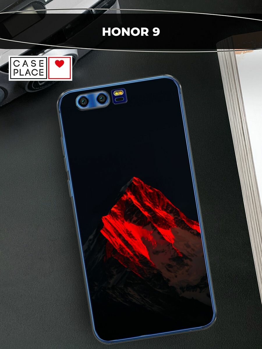 Силиконовый чехол на Honor 9 / Хонор 9 с принтом Красная гора