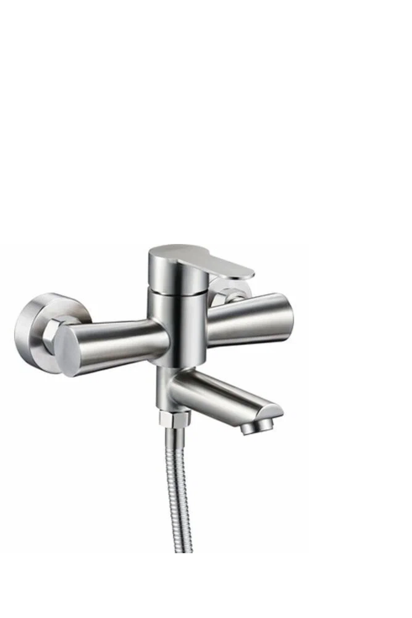 Смеситель для ванны Solone JAT3-A094 из нержавеющей стали с поворотным изливом и дивертором