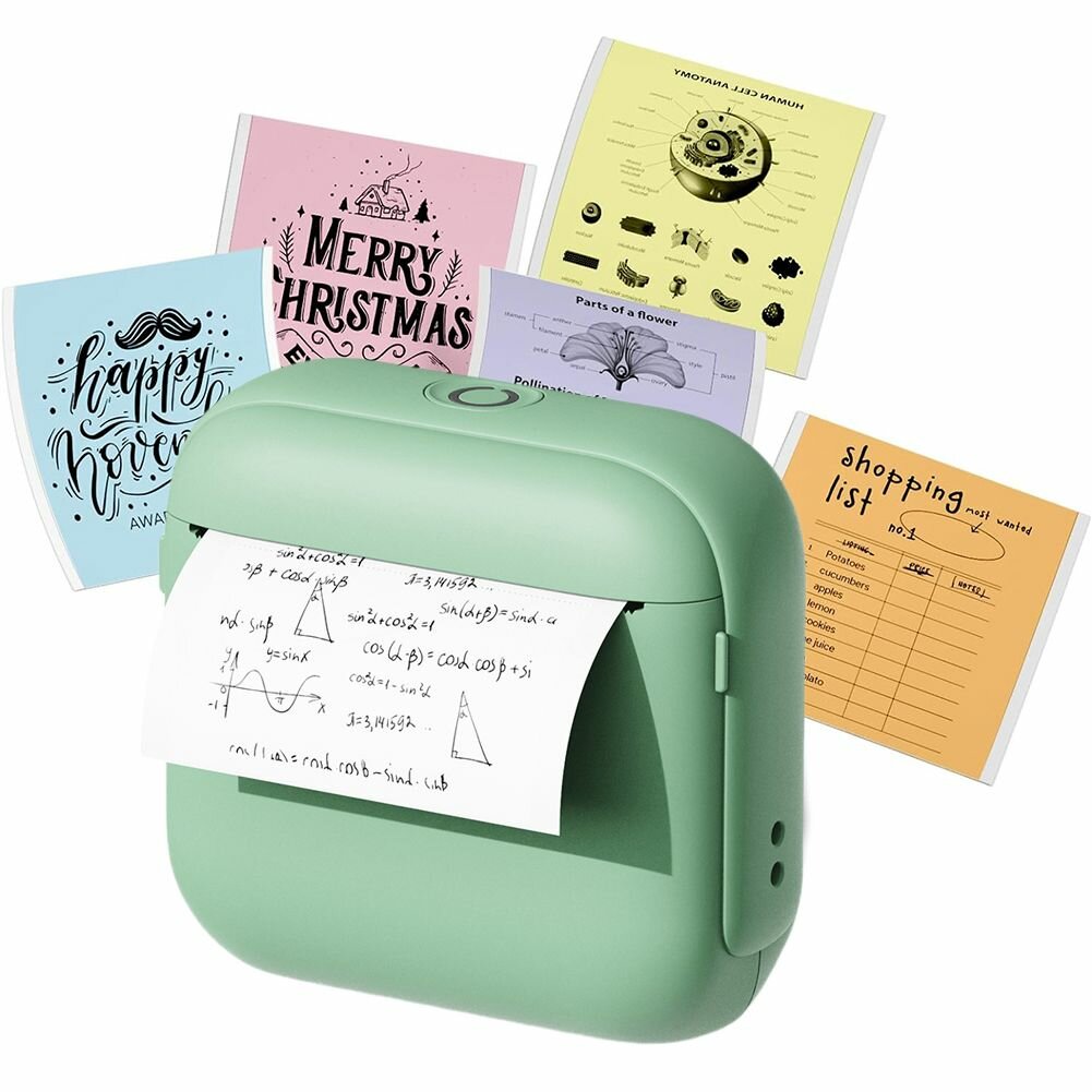 Мини-принтер Мини-портативный термопринтер термотрансферный, Цветной