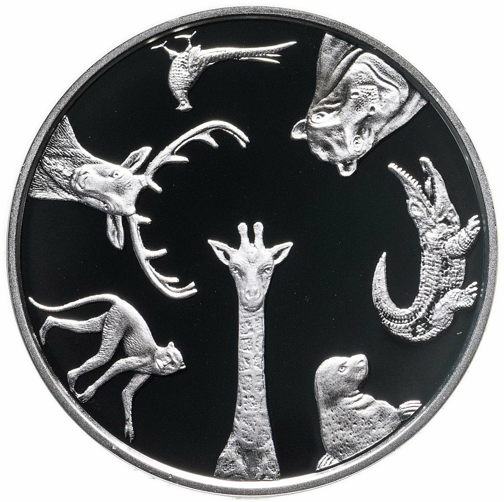 Латвия 1 лат 2012 "Рижский зоопарк" в футляре с сертификатом, Серебро 925, в сохранности Proof