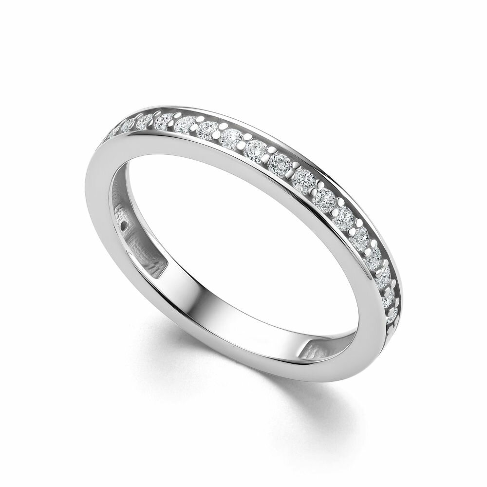 Кольцо, серебро, 925 проба, фианит