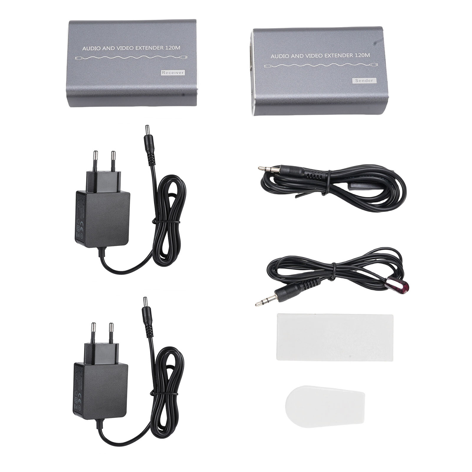 Удлинитель DisplayPort с ИК-подсветкой, кабель CAT5e 6 длиной 120 м, для систем видеонаблюдения и видеоконференций, вилка европейского стандарта.