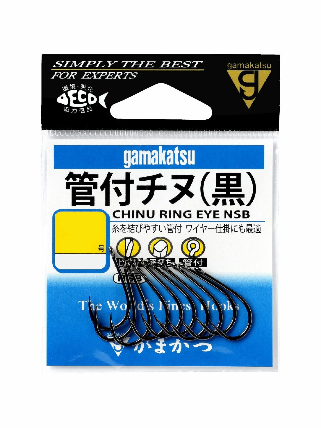 Крючки Gamakatsu Chinu Ring Eye NSB, #4, 12 шт/уп