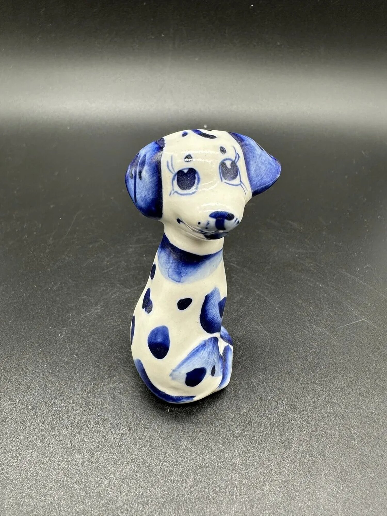 Статуэтка Собачка Гжель Фарфор винтажная