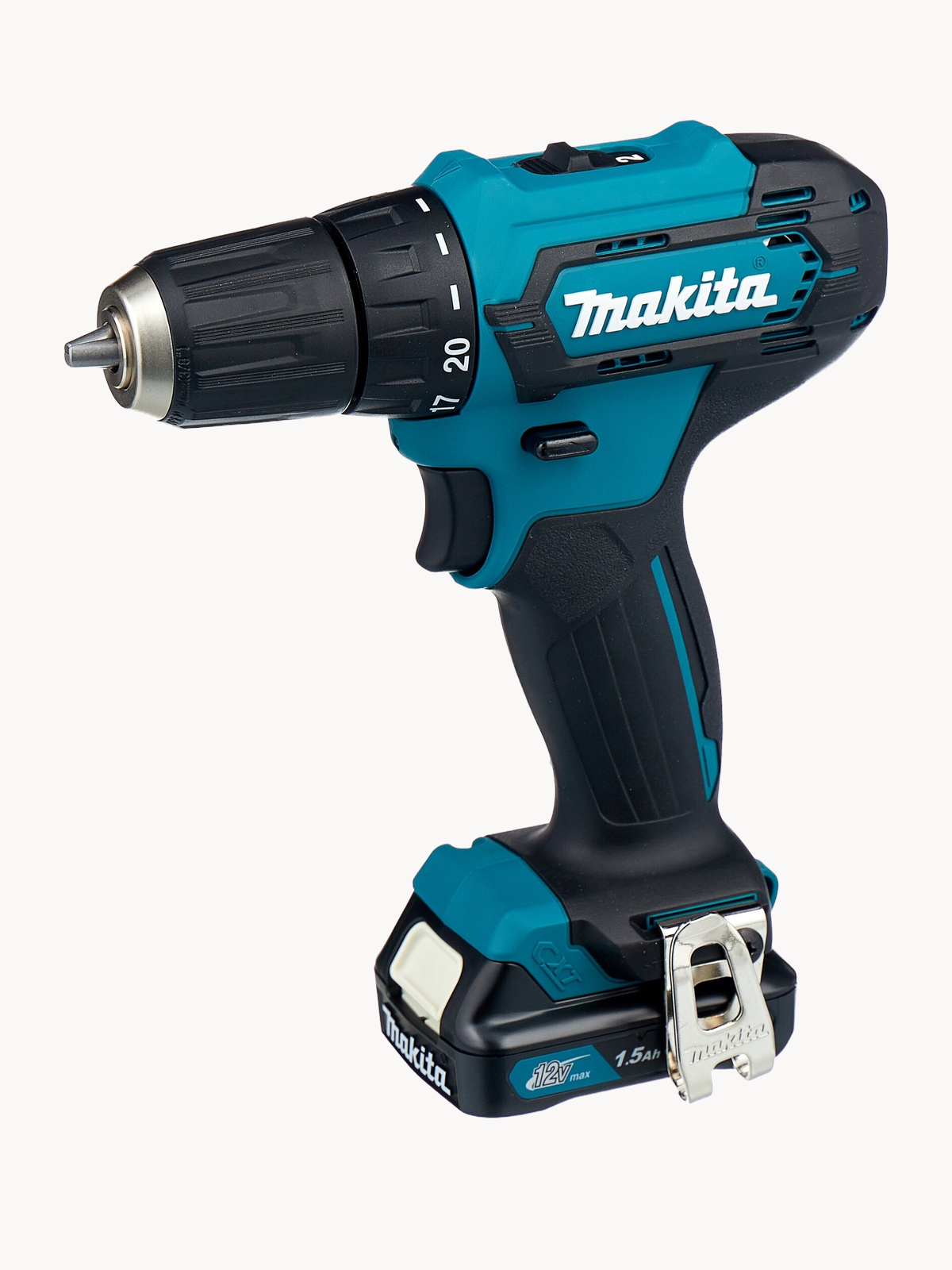 Аккумуляторная дрель-шуруповёрт Makita DF333DWYE, 12В, 30Нм, 2 скорости, подсветка, 2 аккумулятора