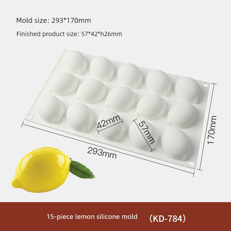 Силиконовая форма для фруктового мусса (ананас, лимон, вишня, манго, малина, персик, апельсин, груша, кокос) и