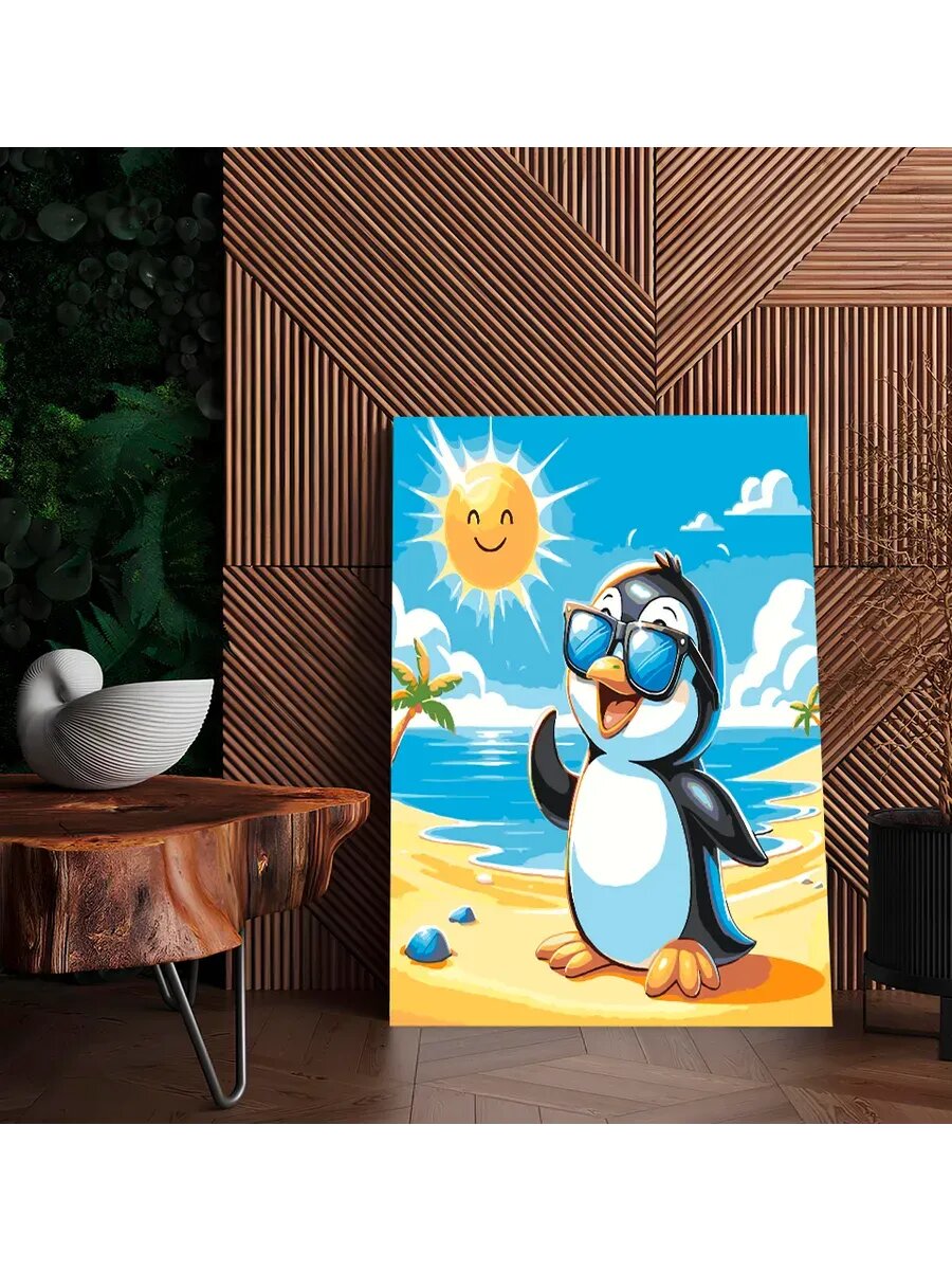 Картина по номерам Пингвин-Мультяшные-Животные