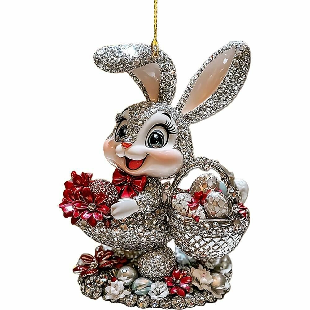 Подвеска в виде пасхального кролика из акрила