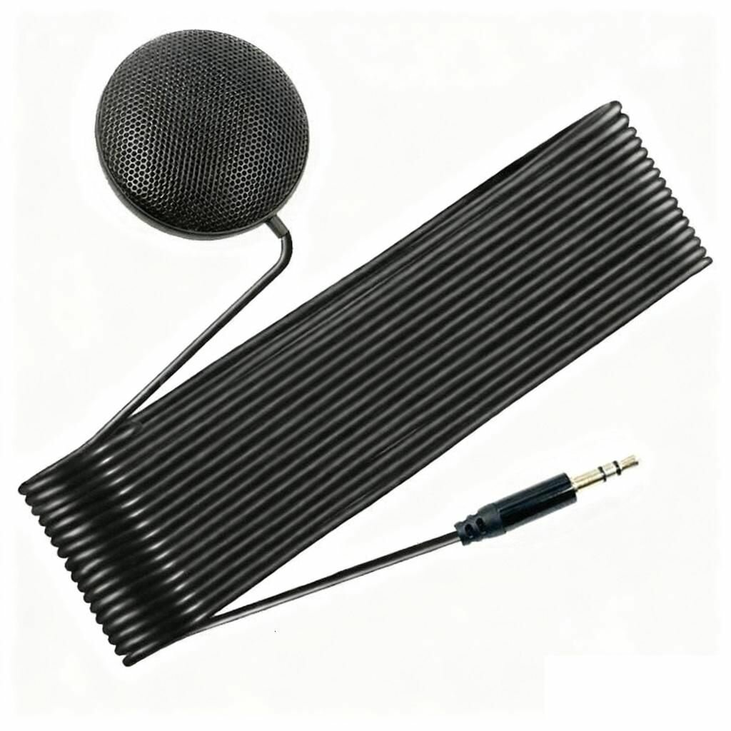 Круглый микрофон настольного радиоприемника-3,5 дюйма, 3-секционный штекер-3 метра