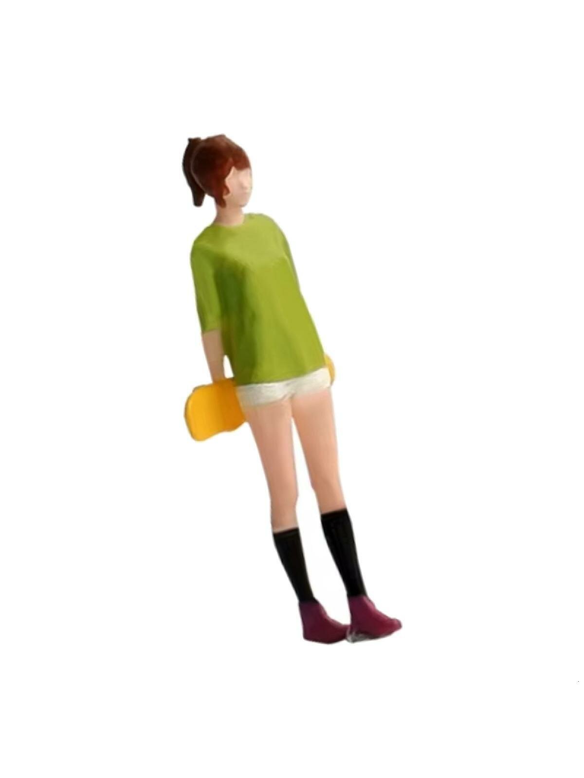 Миниатюрная фигурка скейтбордиста, раскрашенная вручную Деталь для создания творческой сцены