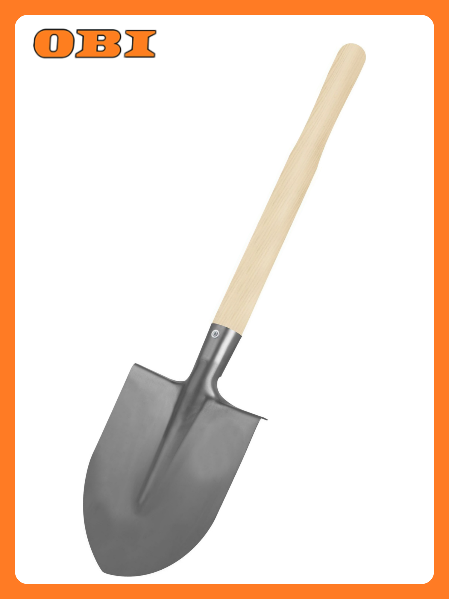 Лопата штыковая Центроинструмент 1362, с черенком, облегченная, рабочая часть из титана, 125 см