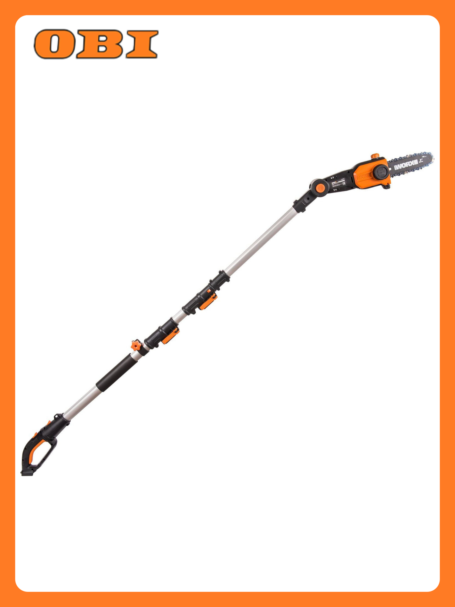 Высоторез WORX WG349E.9, телескопическая рукоять, 20В, без АКБ