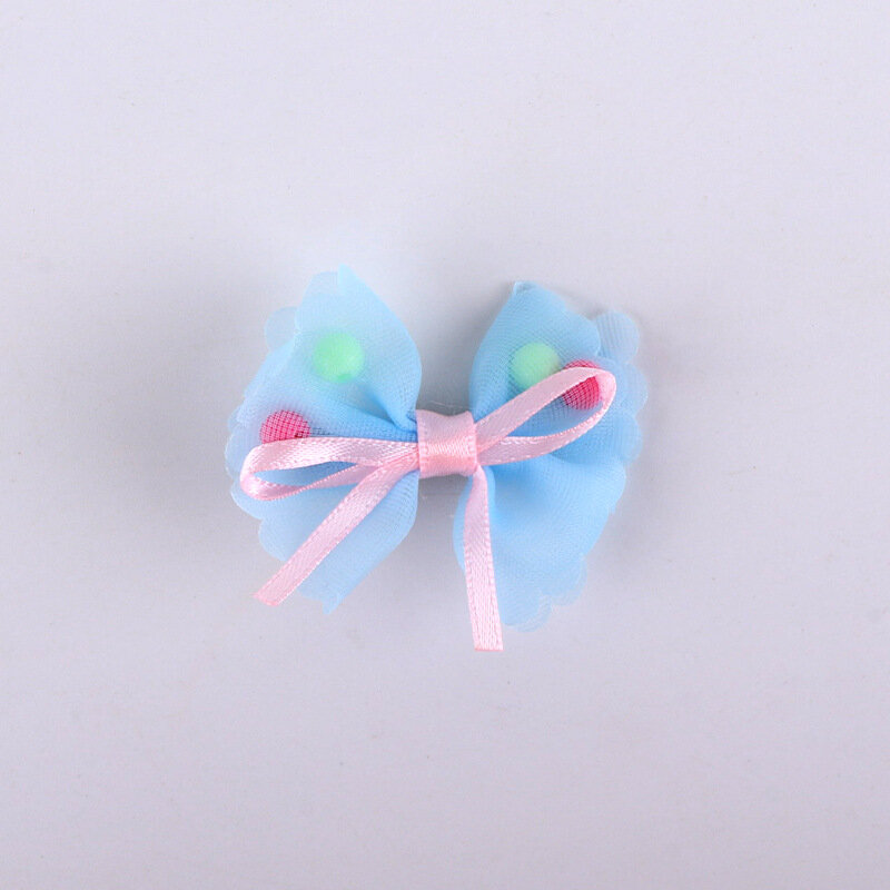 Небесно-голубая заколка с кружевным бантом для вечеринок и фото аксессуаров 80-120 символов