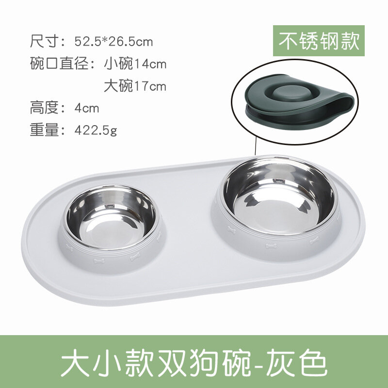 Новые домашние животные из нержавеющей стали размер собачьей чаши двойной собачьей чаши Размер двойной собачьей чаши
