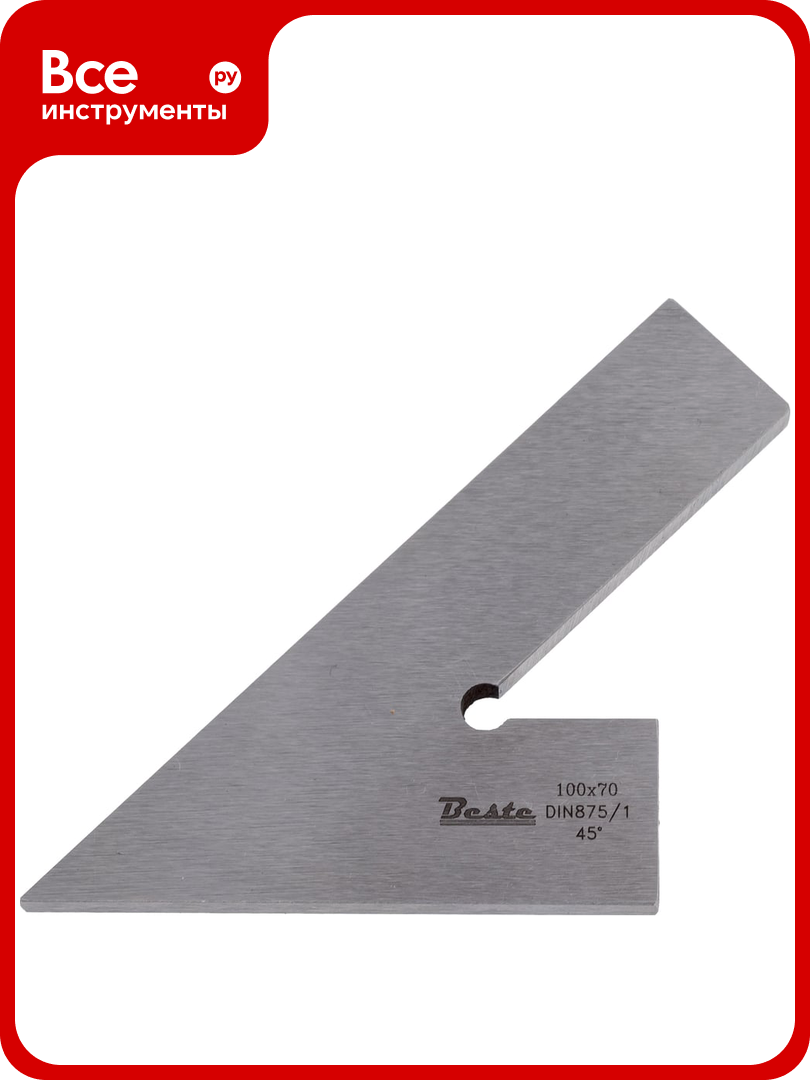 Угольник BESTE УП 45 120x80 DIN875/1 AC01200305