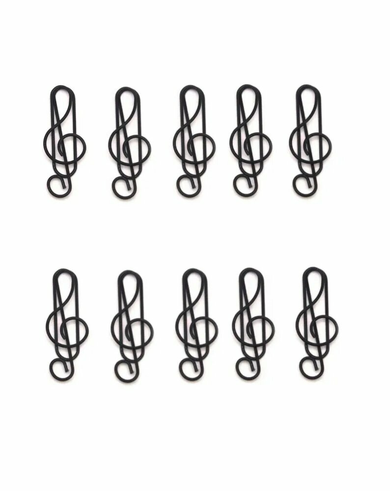 Скрепки в форме скрипичного ключа, 10 шт. / набор фигурных скрепок