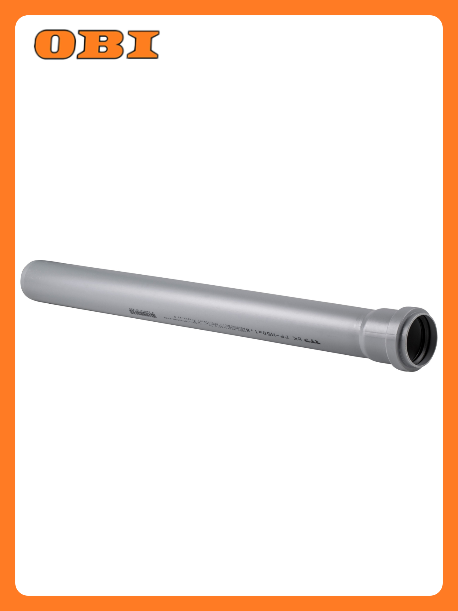 Труба RTP ВК ПП, для внутренней канализации, серая, 50 мм, 500 м