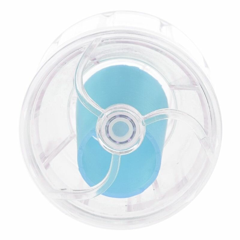 Светящиеся аквариумные фитинги для труб с волновой выходной головкой-прозрачный Синий S small