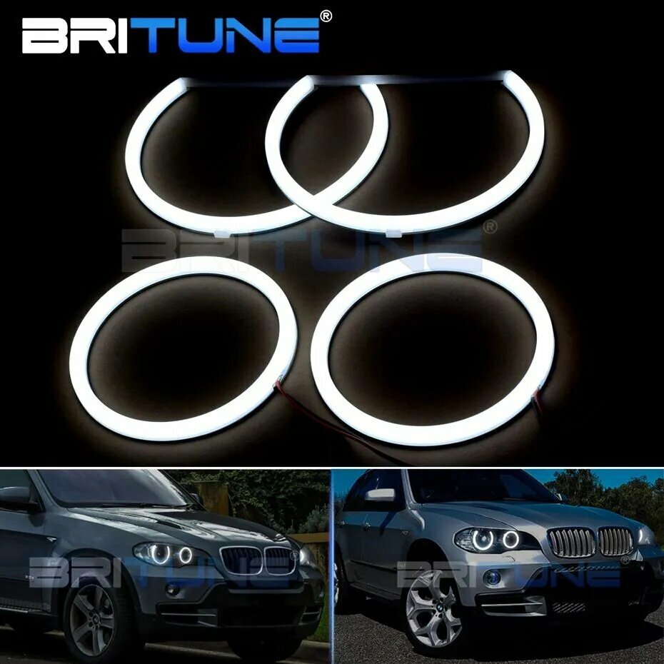 BRITUNE Фары автомобильные, Огни дневные ходовые, 4 шт, арт. B-MGX5-120 158-W-112