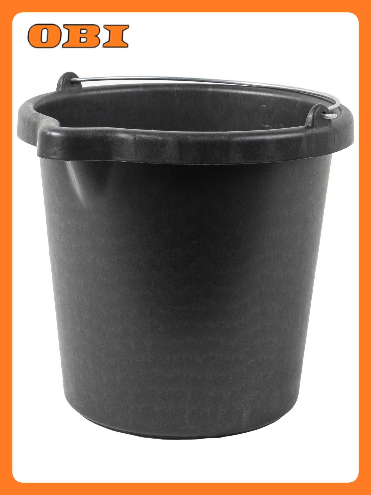 Ведро КЭС, строительное, черное, 12л, с ручкой, эмаль, пластик