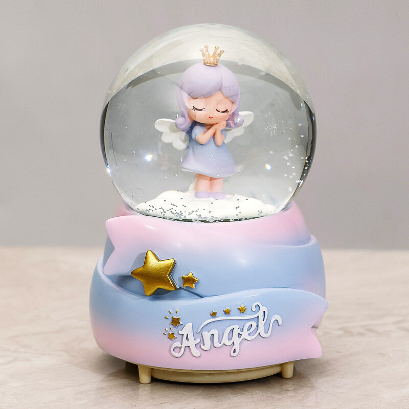 Новая корона ангела девочка мечта звезда серия хрустальный шар музыкальная шкатулка праздничный подарок на день рождения производитель оптовая продажа