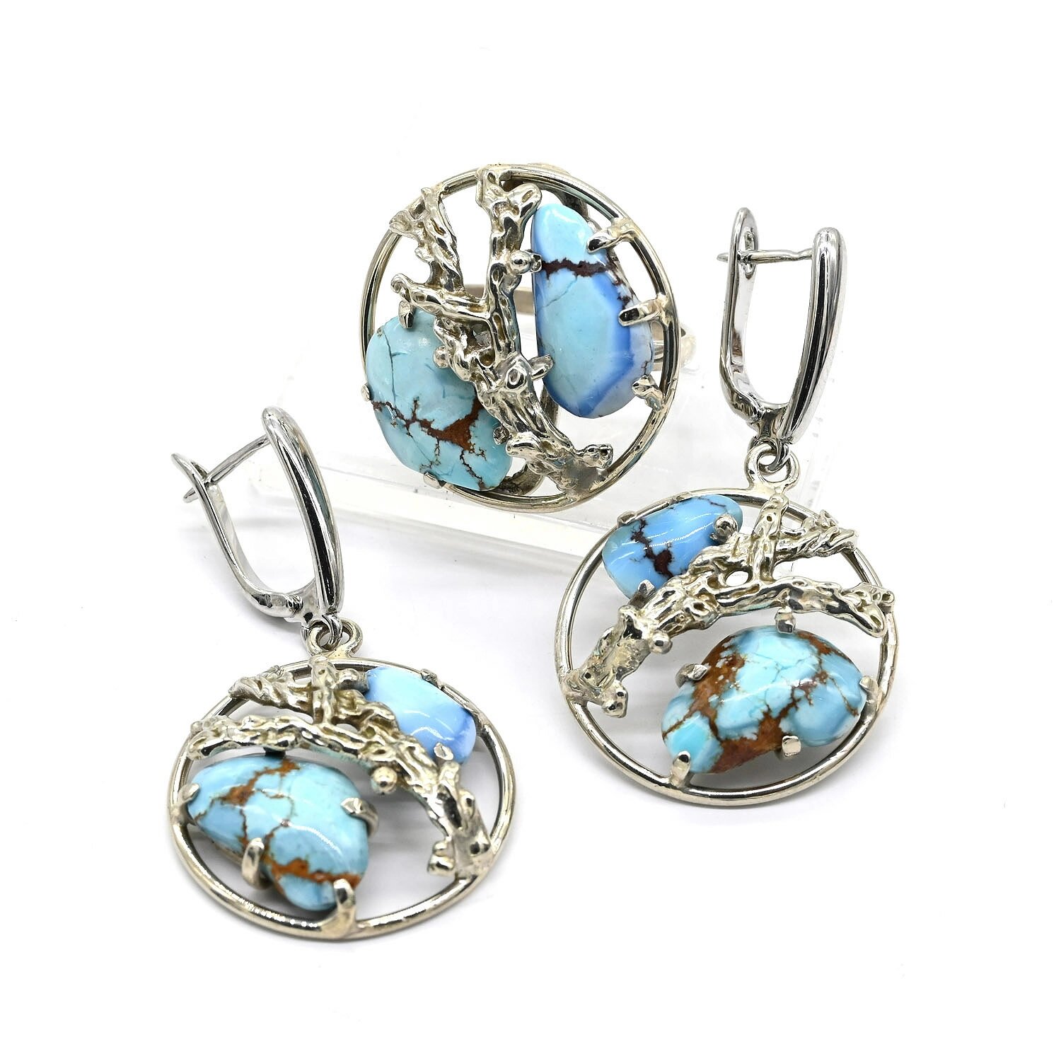 Комплект бижутерии, бирюза