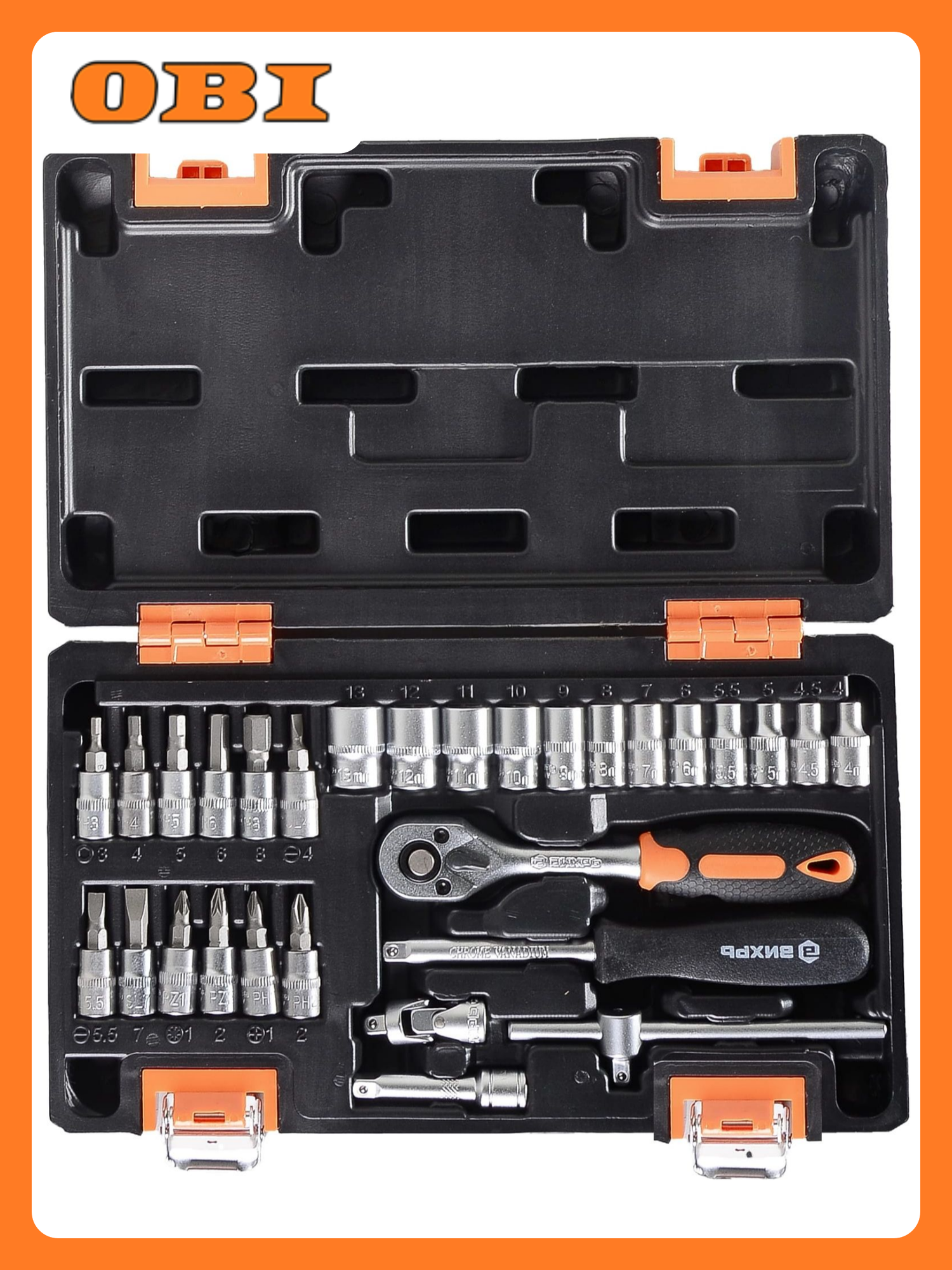 Набор инструментов, 1/4" , CrV, пластиковый кейс 29 предм Вихрь