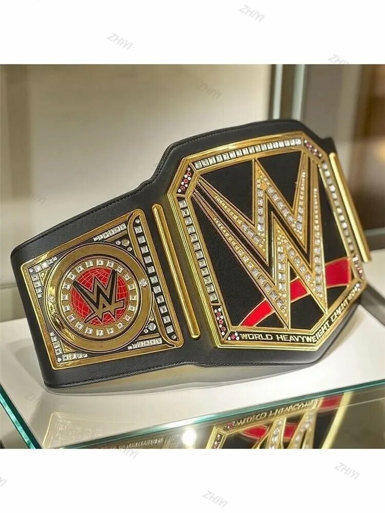 Точная копия незабываемого чемпионского титула WWE World Championship belt в супертяжелом весе, боксерский поединок на золотой пояс 1:1, высота 125 см