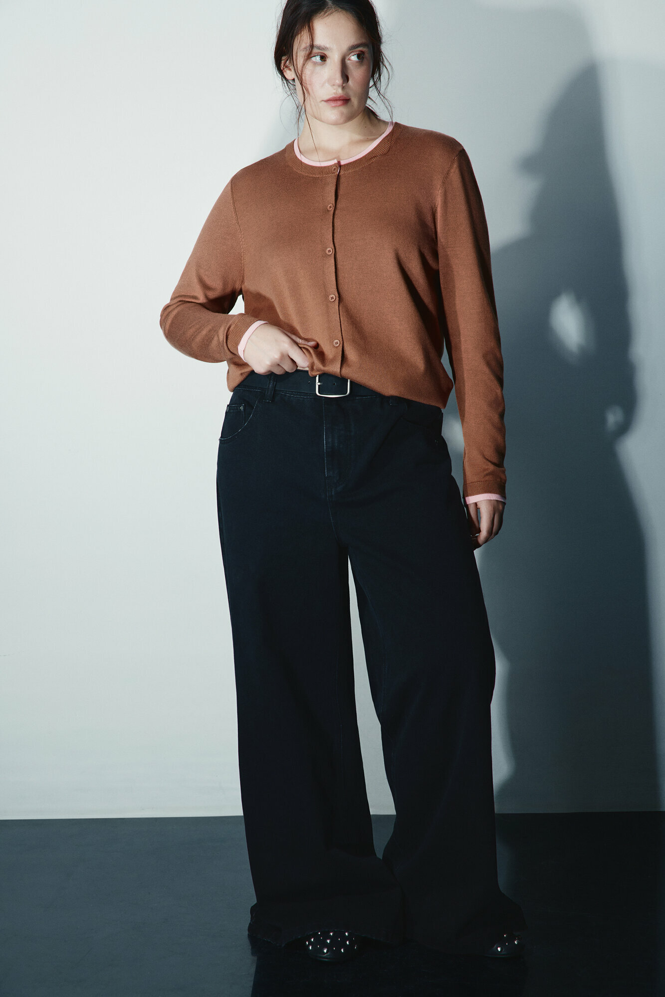 Джинсы широкие Befree Woman Mix&Match, размер XL/170, черный — фото 1