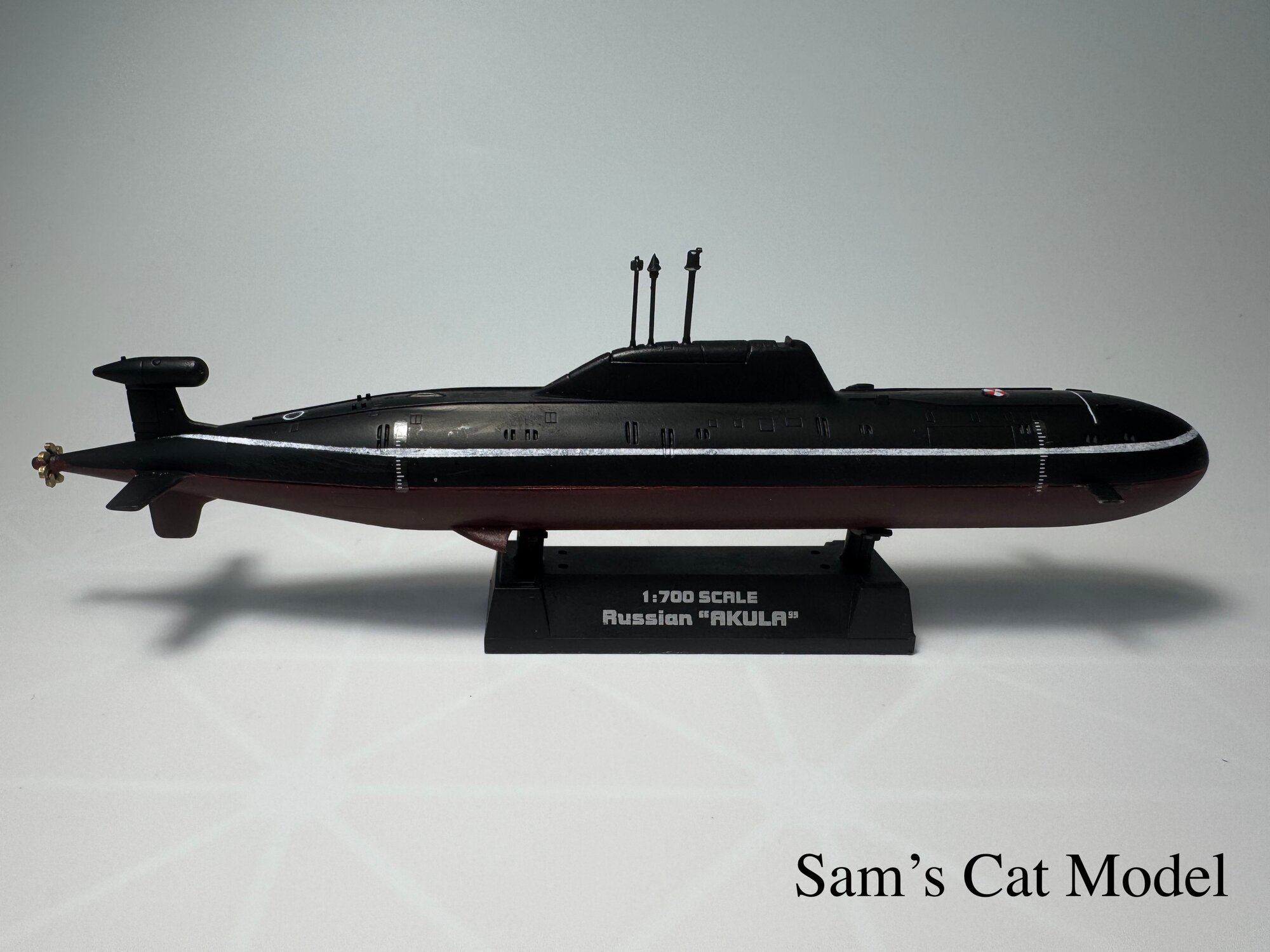 Модель советской атомной подводной лодки проекта «Акула» в масштабе 1:700
