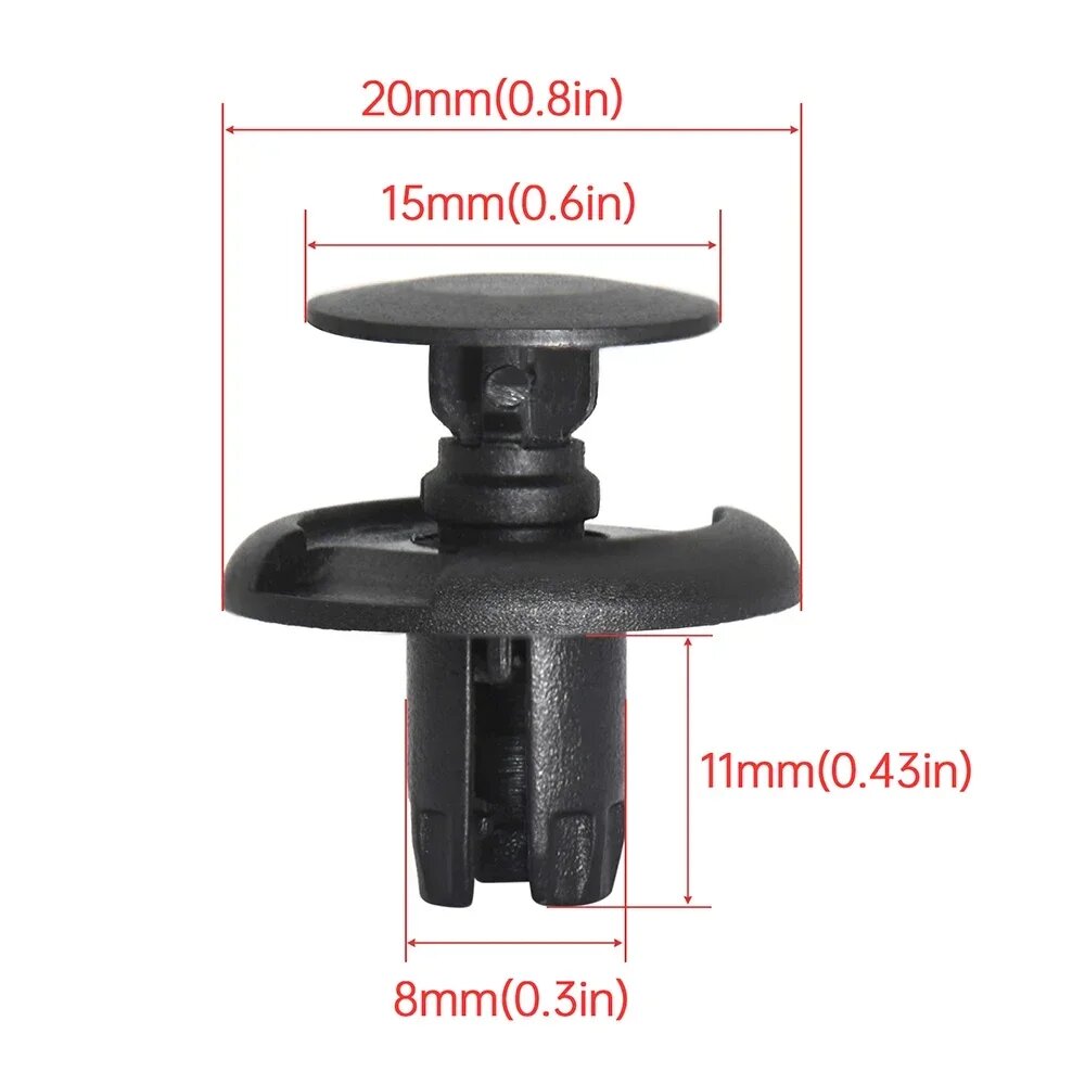 50 Шт. Пластиковых Крепежных Клипс 8 Мм Для Бампера Автомобиля, Дверных Панелей, Крепления Крыльев