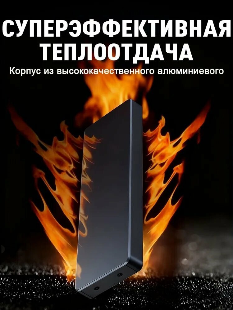 Жесткий диск внешний, 1 ТБ, металл, серый, совместимость с Windows/macOS/Android/iOS