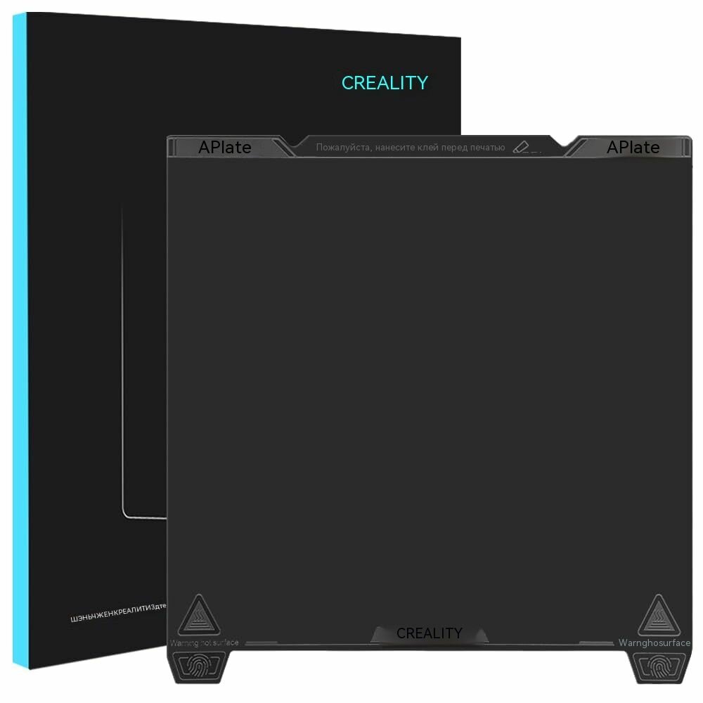 Официальный представитель Creality K1 Max Build Plate PEI-лист, 315x310 мм Гладкая съемная гибкая пружинная поверхность Отличная термостойкость с подогревом для Ender 3 S1 Plus / K1 Max /