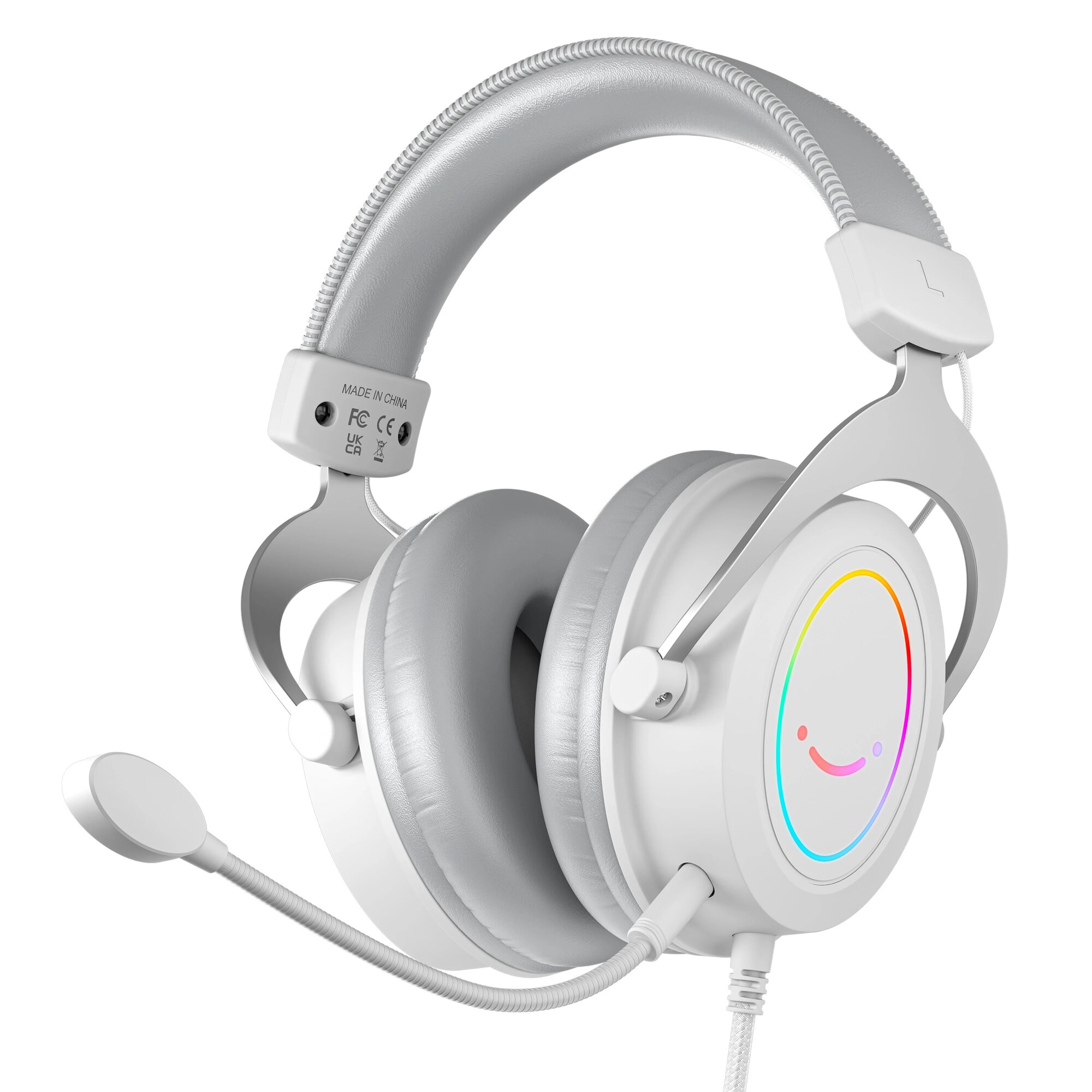 Наушники FIFINE H3, RGB, игровые, накладные, с микрофоном, проводные